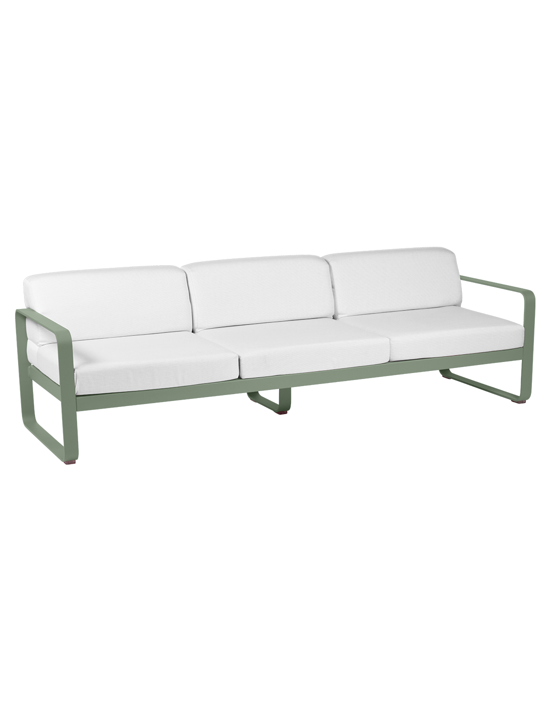 3-seater sofa Bellevie Fermob White Grey